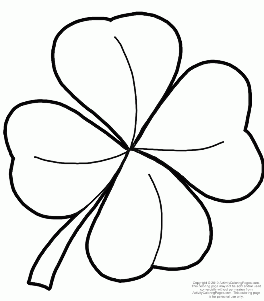 Printable Large Printable Four Leaf Clover Printable Word Searches