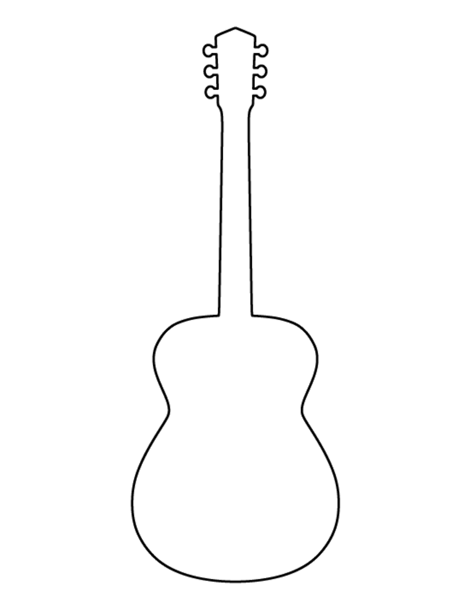 Download High Quality Guitar Logo Outline Transparent PNG Images Art 