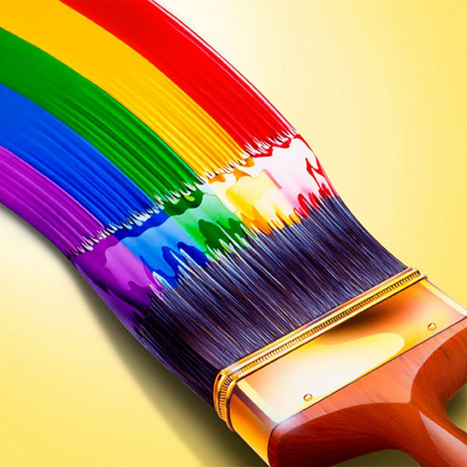 Download High Quality Paint Brush Clipart Rainbow Transparent PNG 