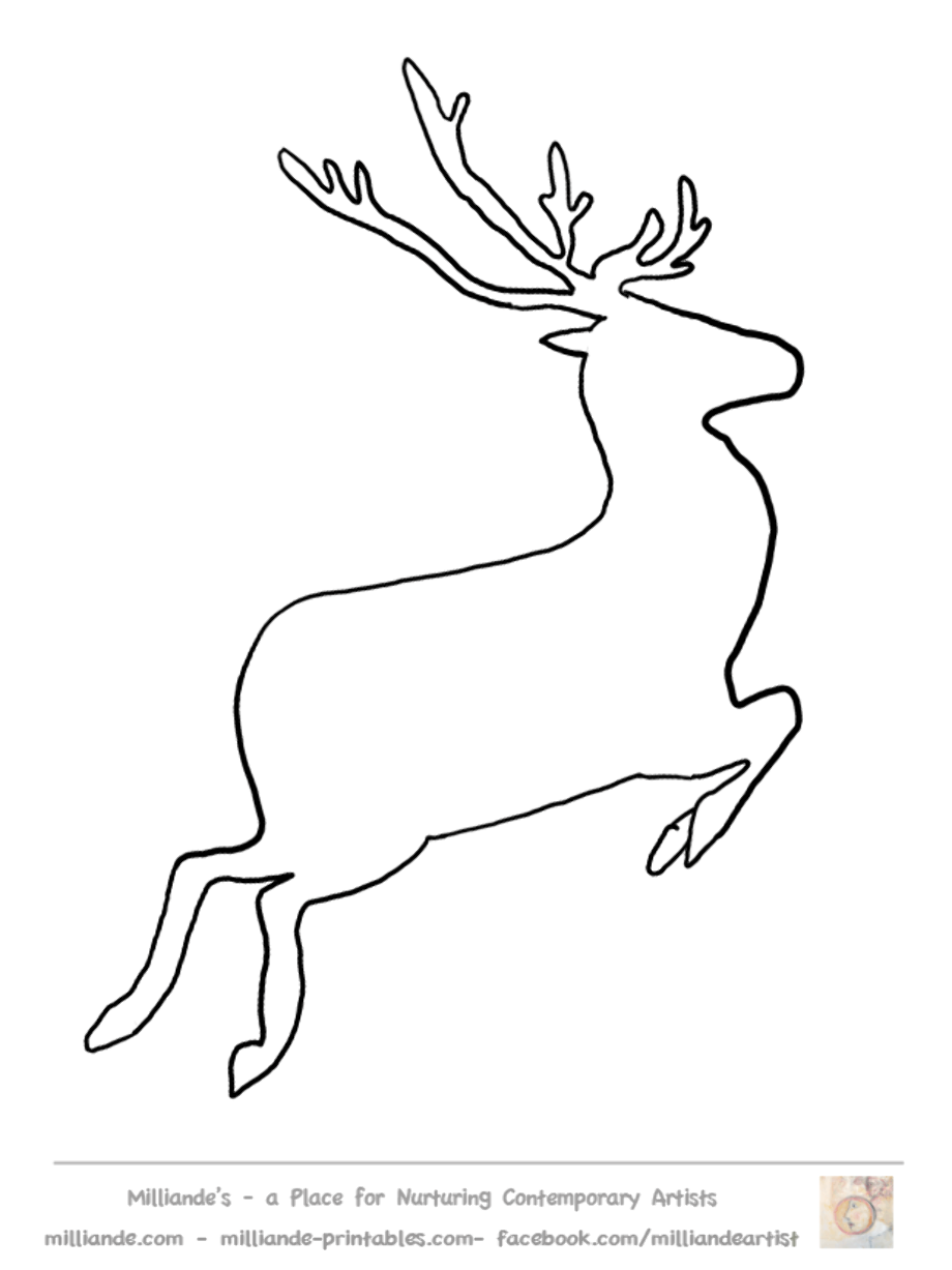 Printable Reindeer Template