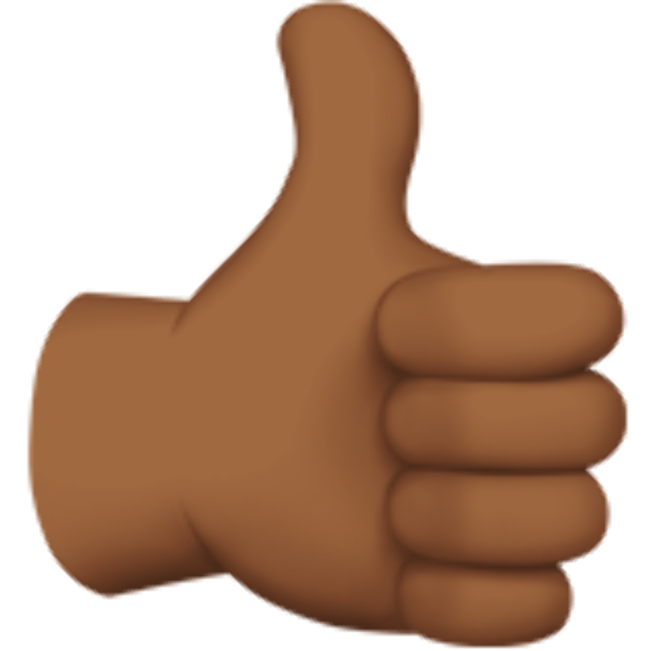 Download High Quality Thumbs Up Transparent Brown Transparent PNG